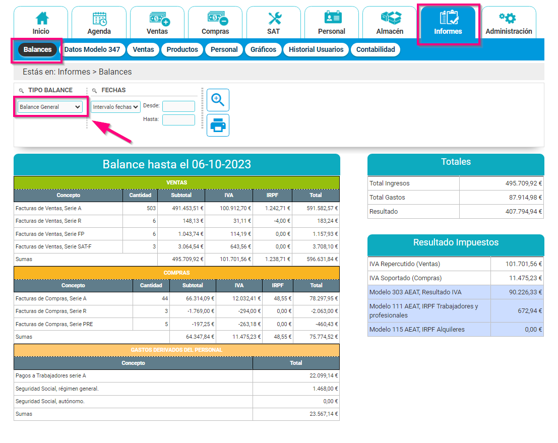 Cómo generar un balance con un software ERP