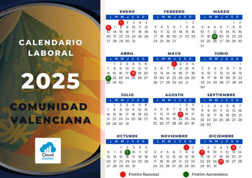 Calendario laboral 2025 en la Comunidad Valenciana